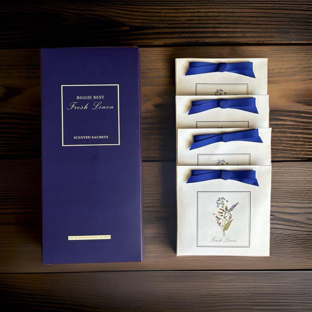 BOX OF 4 FRESH LINEN SACHETS – BIGGIE BEST