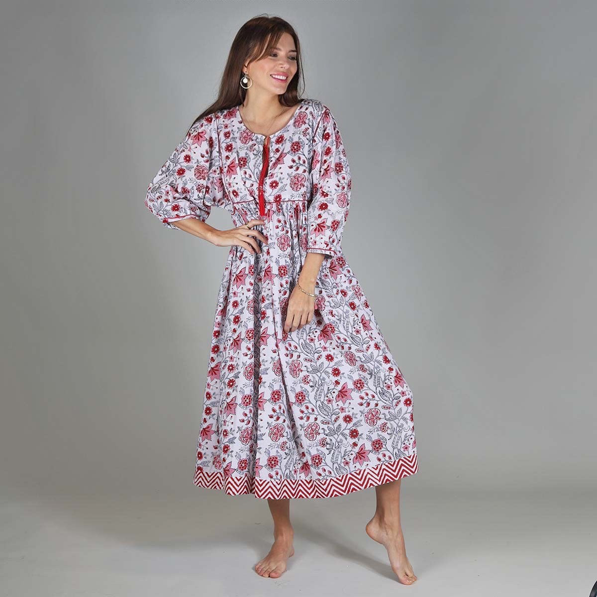 RED FLORAL LUNA TUNIC – BIGGIE BEST