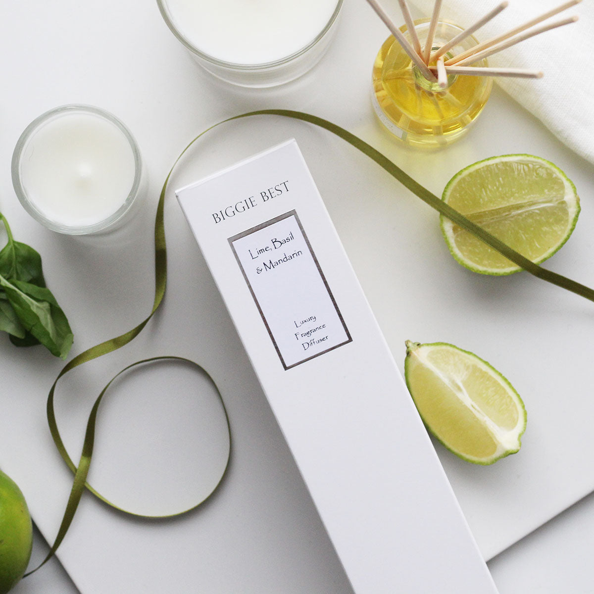 Luxury Fragrance Diffuser, Lime, Basil & Mandarin – BIGGIE BEST